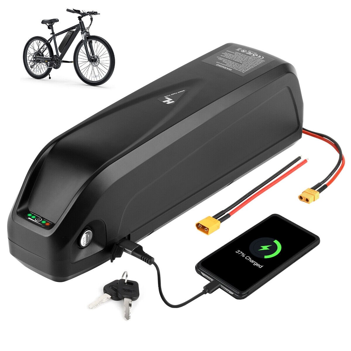 52V 16Ah Lithium ion Ebike Battery For 1000W 1200W 1500W Electric ...