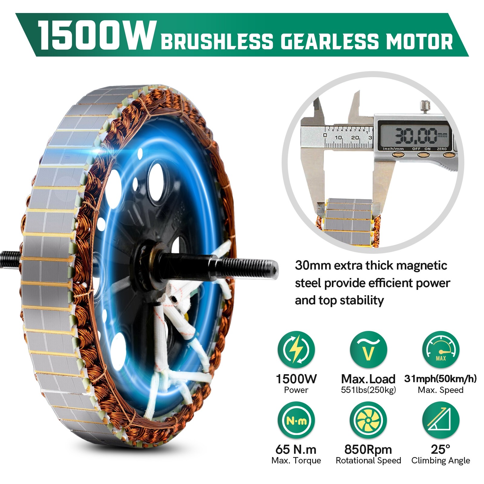 Voilamart 27.5" 1500W Electric Bicycle LCD Motor Rear Wheel EBike ...